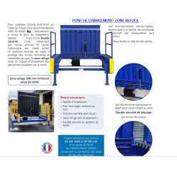 Quai de chargement hydraulique avec garde corps et tampons acier zone ...