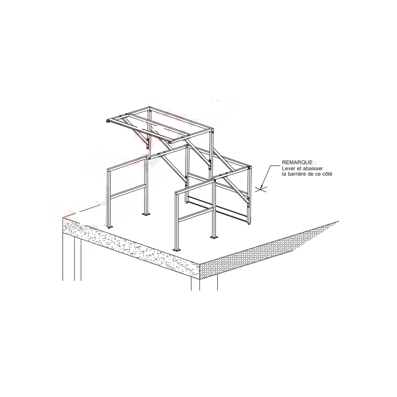Barrière écluse basculante largeur utile 2042 mm x hauteur 1945 mm