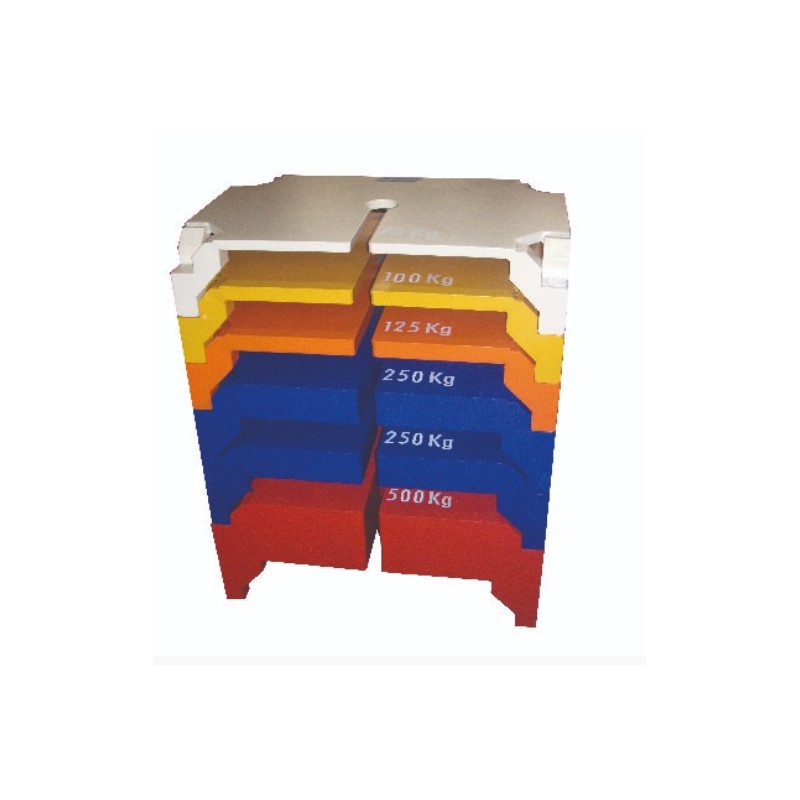 Gueuse masse de contrôle en acier charge 1000 kg elingable empilable