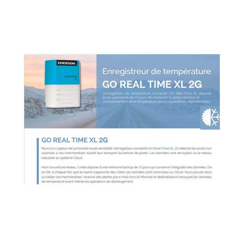 Enregistreur de température connecté EMERSON GO REAL XL 2G 45 jours d ...